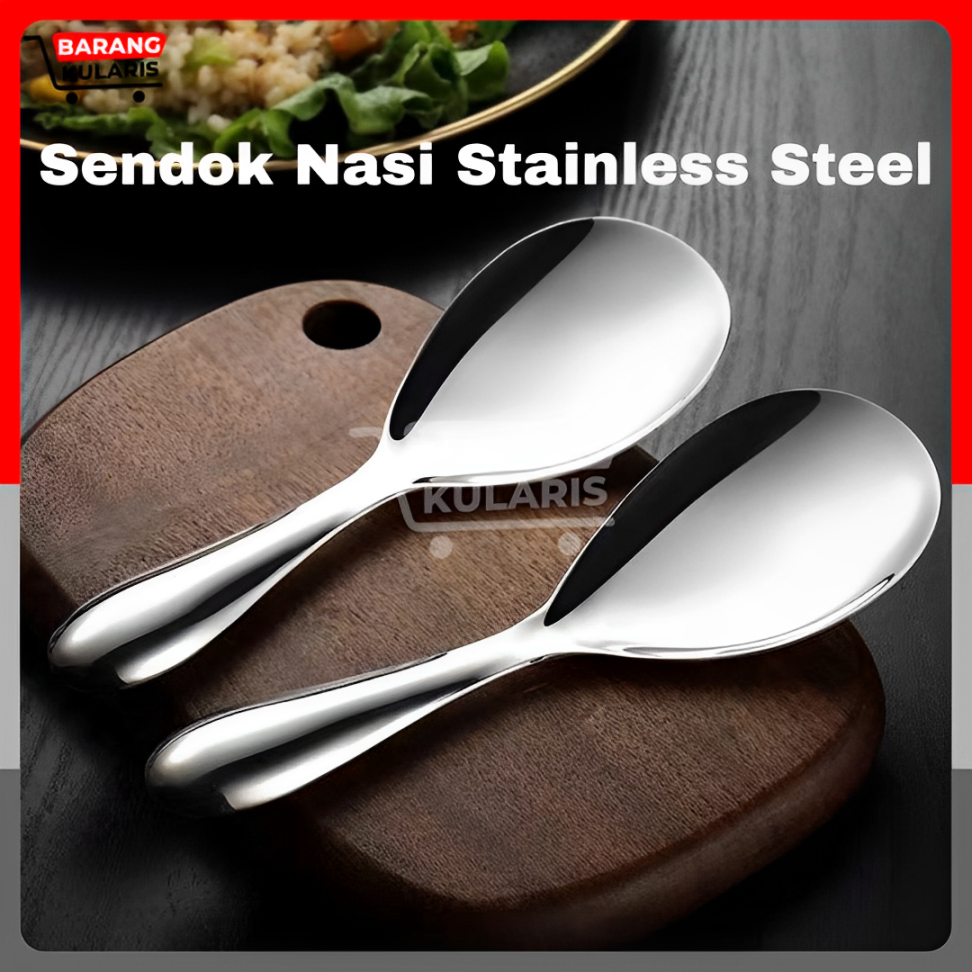 Jual Sendok Nasi Stainless Steel Centong Nasi Anti Karat Sendok Lauk ...