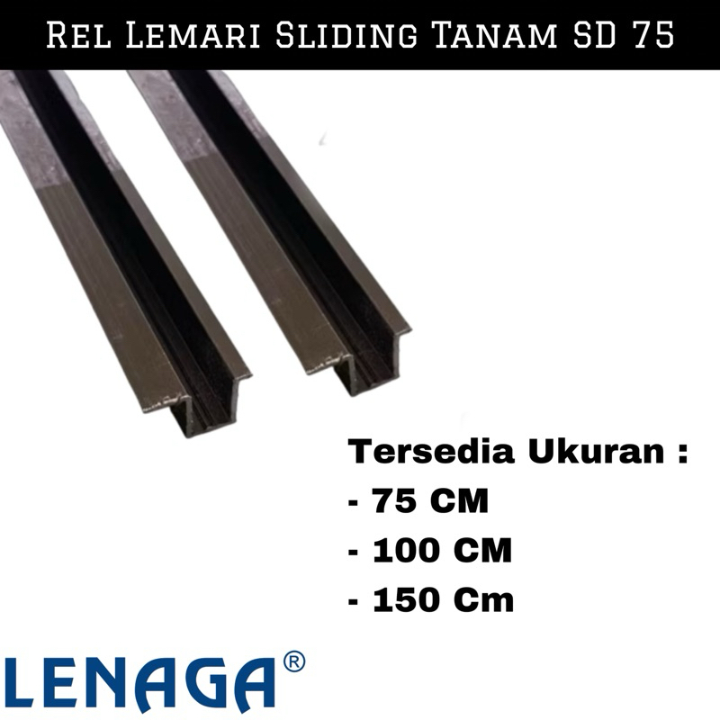 Jual Rel Pintu Lemari Geser Sliding AS - 75 | Rel Alumunium | Rel Tanam ...
