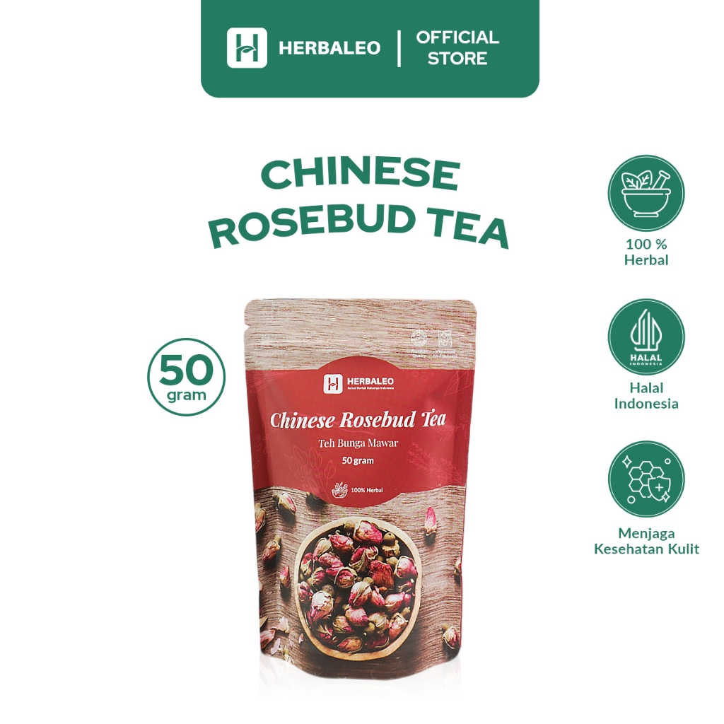 Jual Herbaleo Teh Bunga Mawar 50 GR 100% Herbal Chinese Rosebud Tea ...