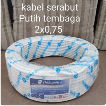 Jual KABEL SERABUT NYMHY 2X0,75 2X0.75 2 X 0,75 LISTRIK NYYHY HAKAMITSU SNI HITAM PUTIH TEMBAGA ...