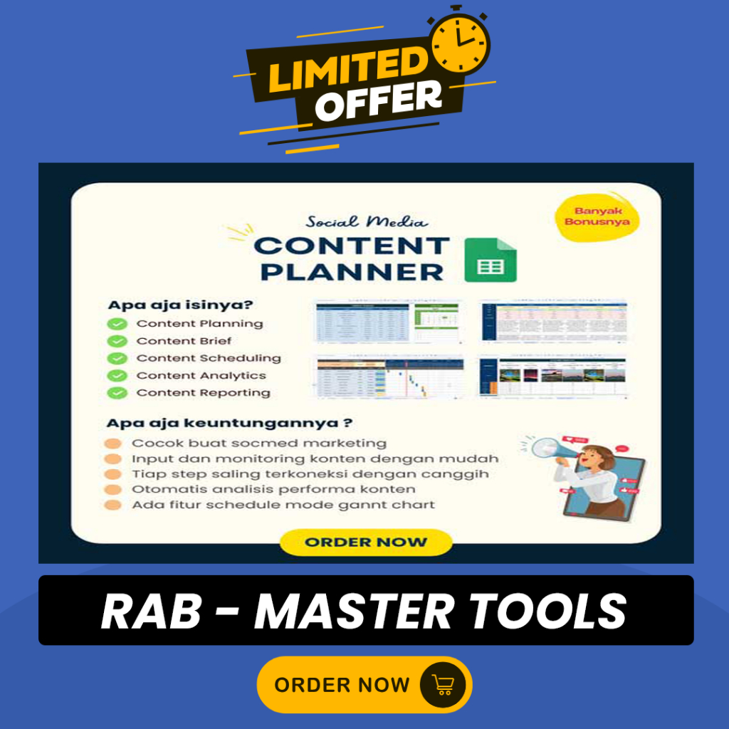 Jual Template Social Media Content Planner Upload Terjadwal for Sosmed ...