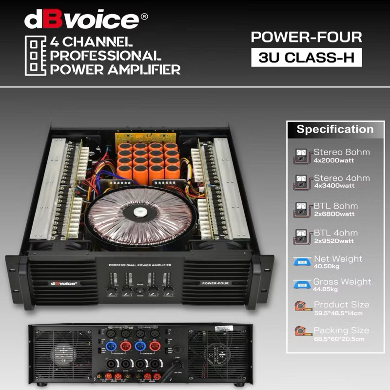 Jual power amplifier dbvoice power four original 4 channel Db Voice ...
