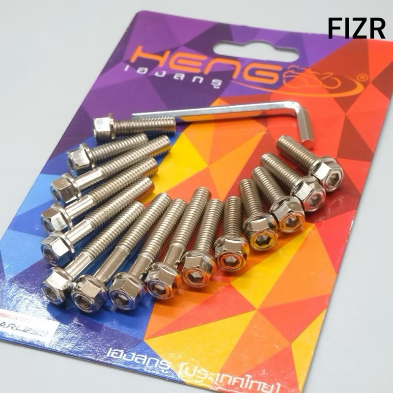 Jual Baut HEXAGON Set Bak Mesin Kanan Kiri 2 Kunci motor yamaha FIZR CHROME kualitas terbaik ...