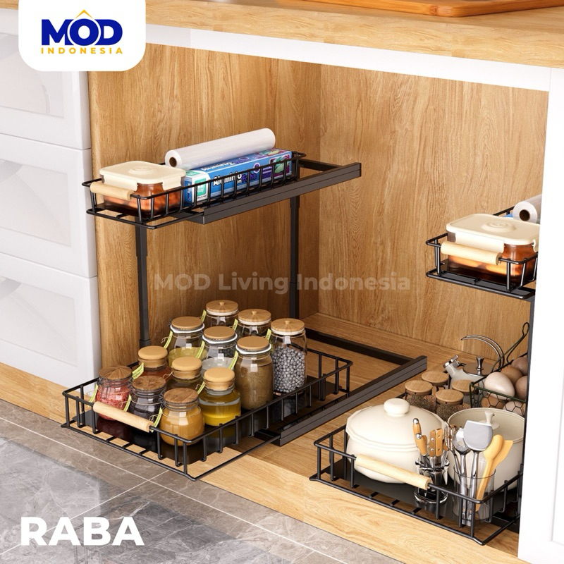 Jual MOD Rak Dapur Bawah Wastafel dengan Keranjang Tarik Dua Lapis ...