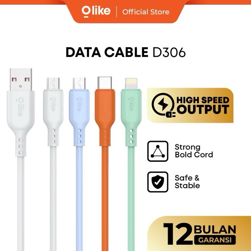 Jual Olike Kabel Data Original Fast Charging D306 Micro USB | Type C ...