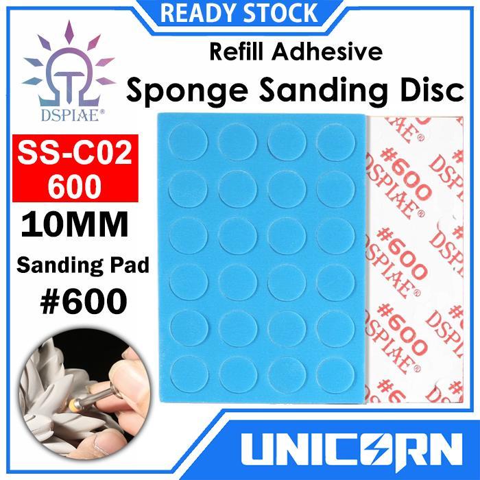 Jual DSPIAE Sponge Sanding Pad 10mm #600 Self adhesive sponge sanding disc [SS-C02-600] Refill ...