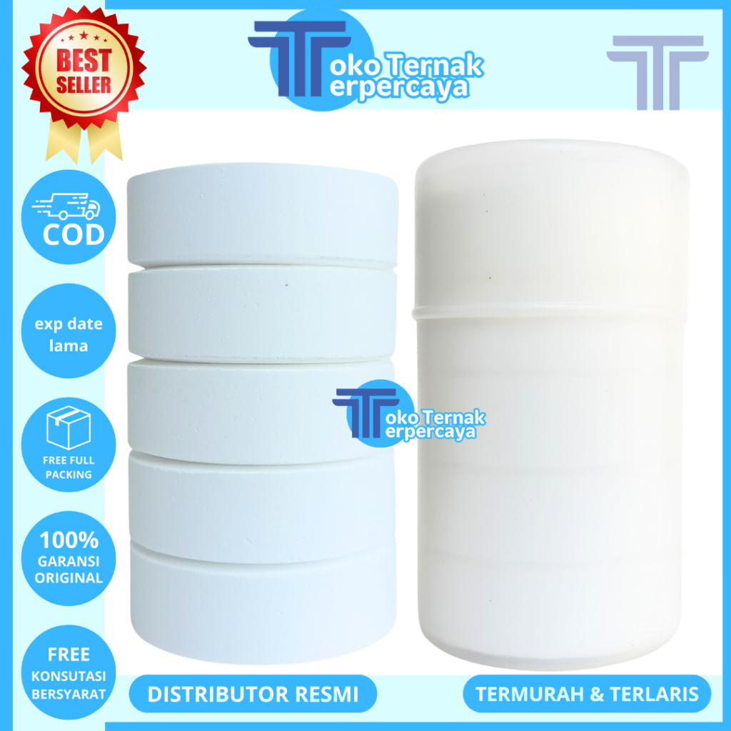 Jual KAPORIT TABLET BESAR TCCA 90% 1 KG - Chlorine Tablet Obat Kolam ...