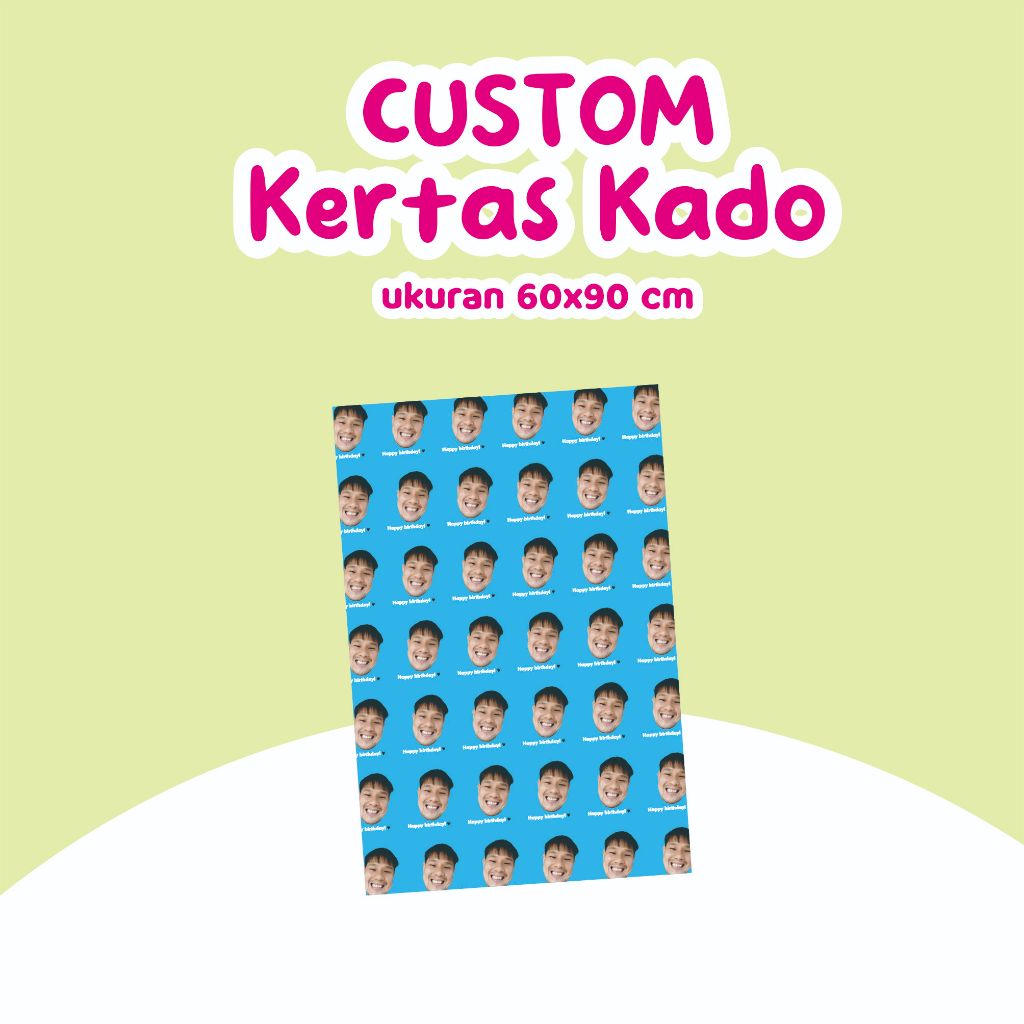 Jual CUSTOM KERTAS KADO ukuran 60x90 cm | Shopee Indonesia