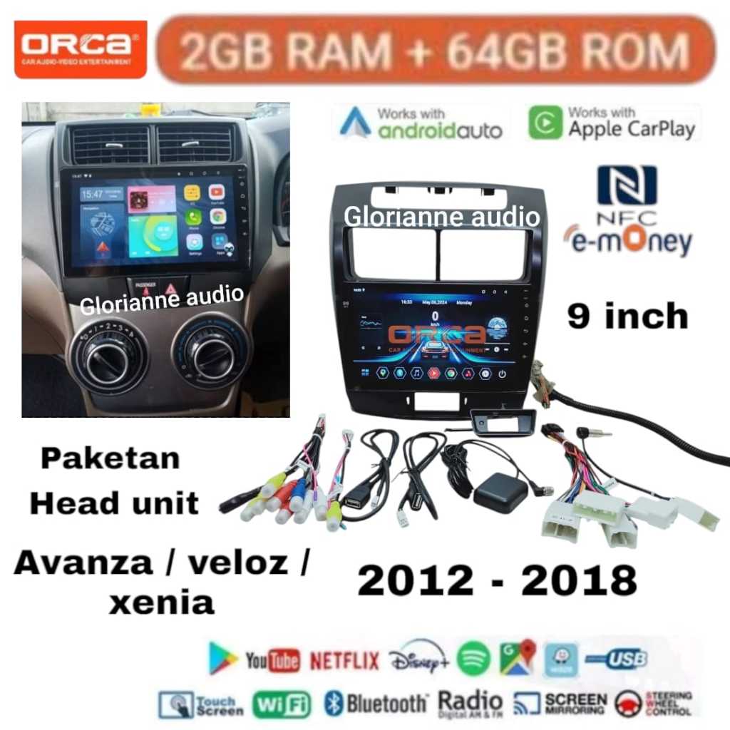 Jual Head Unit Android Orca eco auto ADR 9988 Avanza Xenia Veloz 2012 - 2018 9 inch PNP | Shopee ...