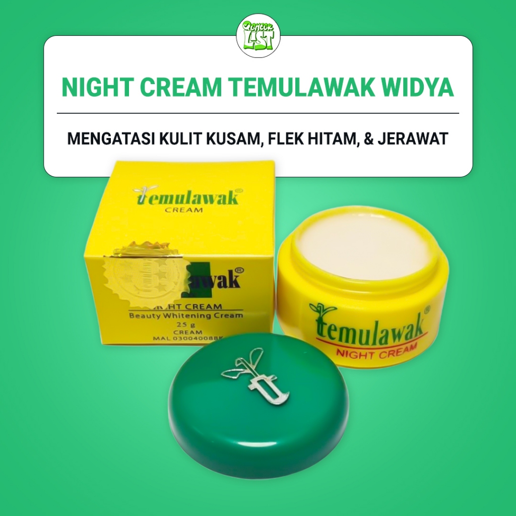Jual Cream Wajah Temulawak Original 25gr (Khusus Malam) + Krim Pemutih ...