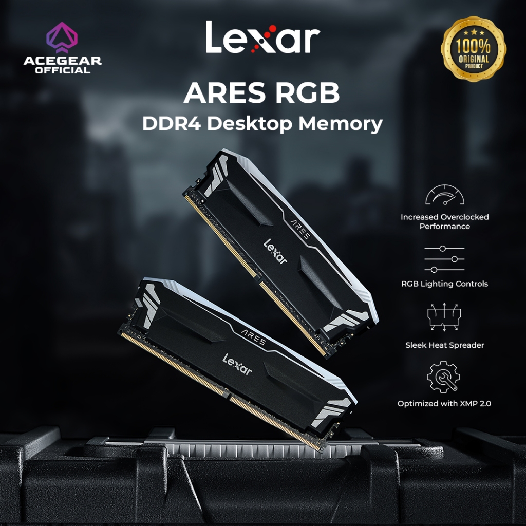 Jual LEXAR ARES RGB BLACK DDR4 3600 CL18 2x8GB | Shopee Indonesia