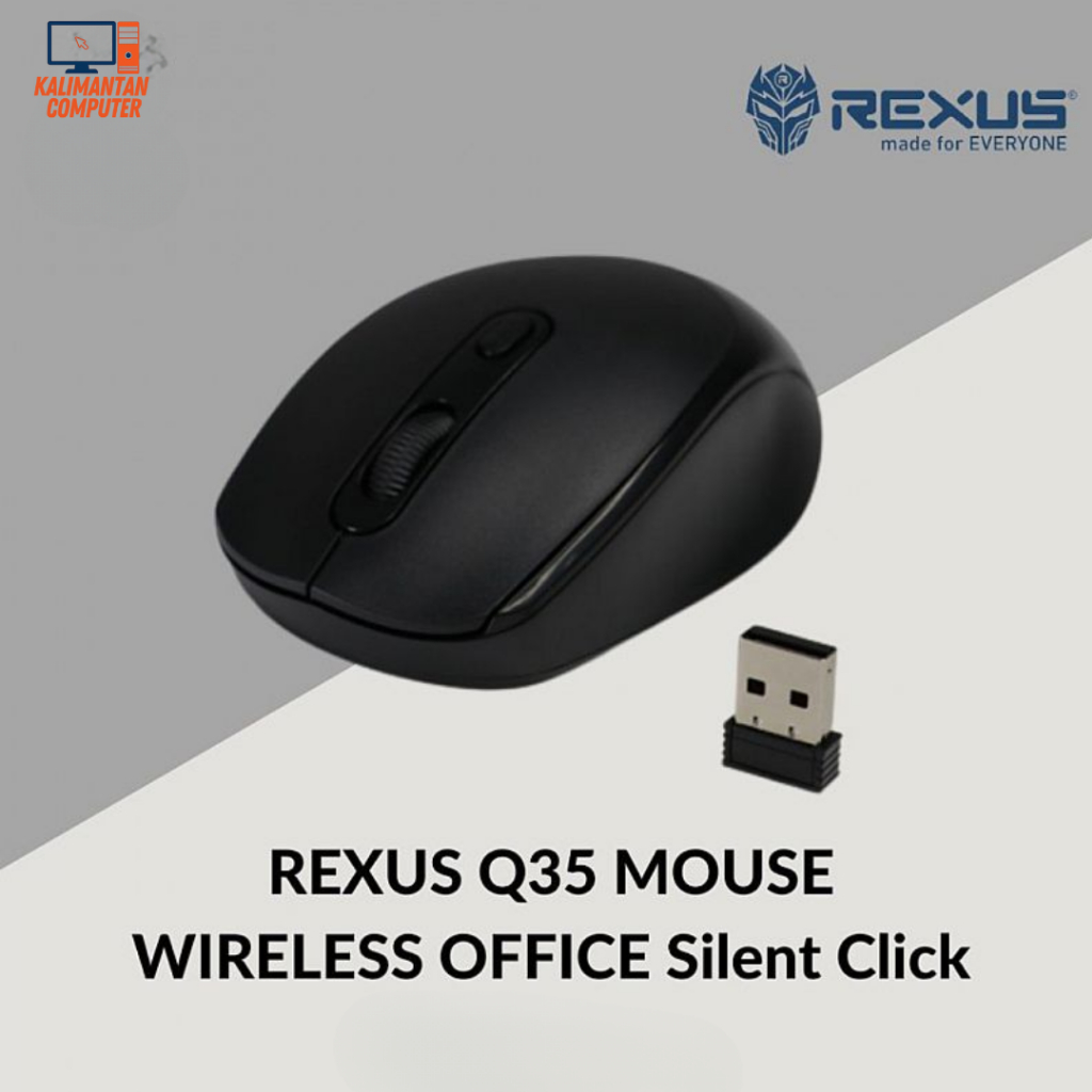 Jual REXUS Q35 MOUSE WIRELESS OFFICE Silent Click dual mode | Shopee ...