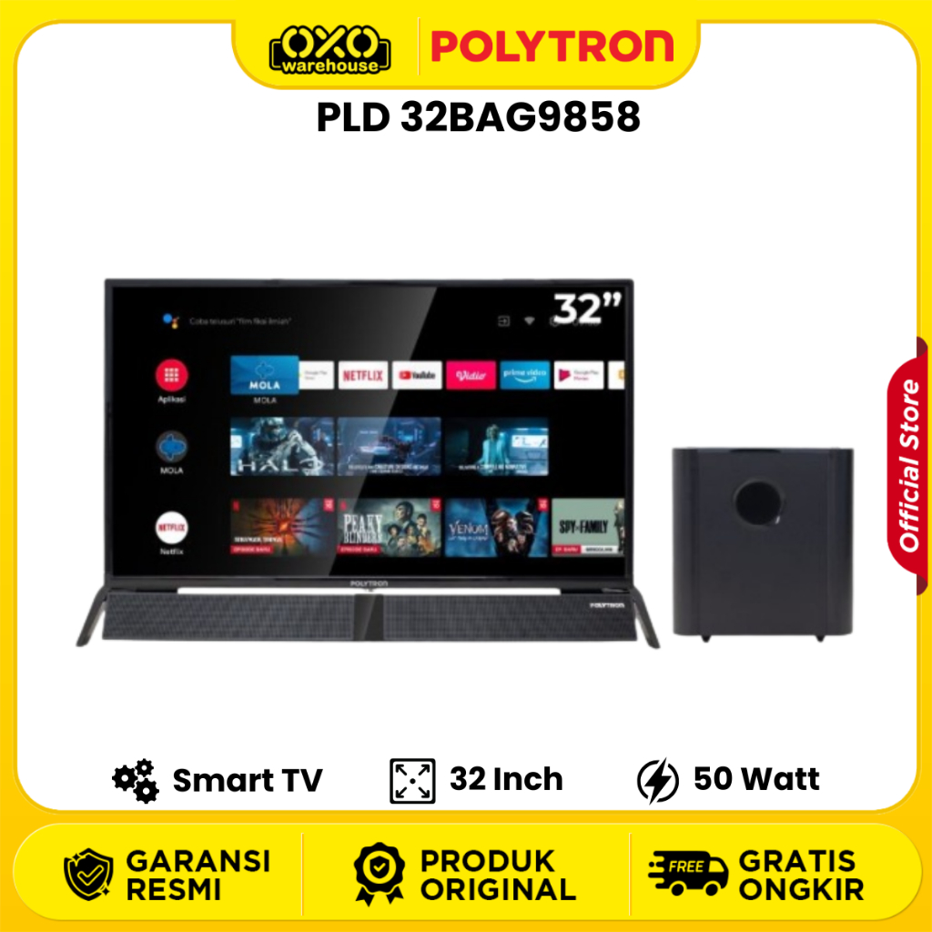Jual POLYTRON LED TV 32 Inch PLD 32BAG9858 Smart TV Android Low Watt Garansi Resmi | Shopee ...