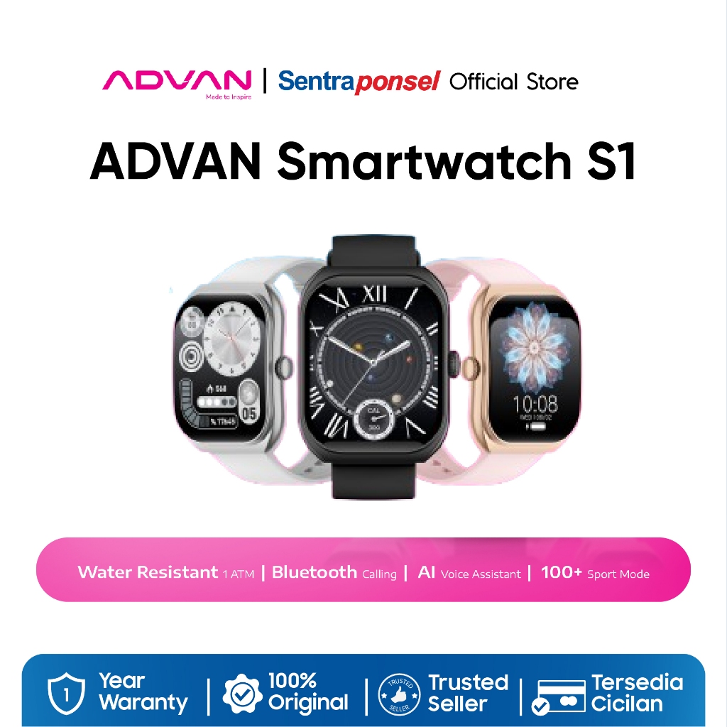 Jual [PROMO SPECIAL] ADVAN Smartwatch S1| IPS 2.01” Curve Display | Ai ...