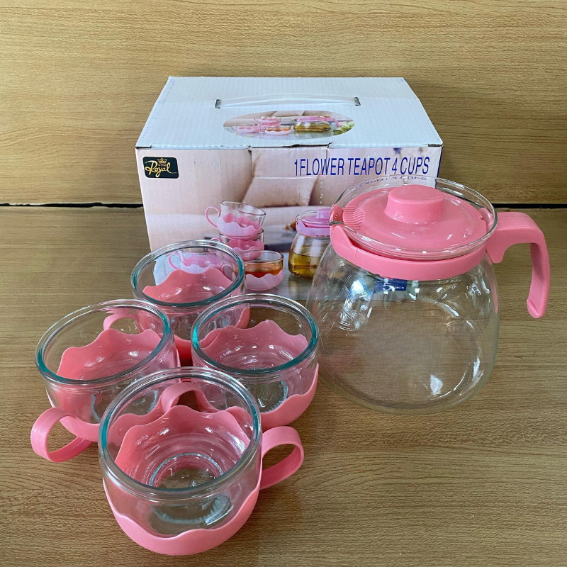 Jual DREAMLAND TEA POT KACA SET 5IN1 TEAPOT GELAS TEH KACA | Shopee ...