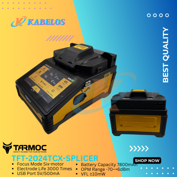Jual Tarmoc TFT-2024TCX-SPLICER | 6 Motor Fiber Optic Fusion Splicer ...