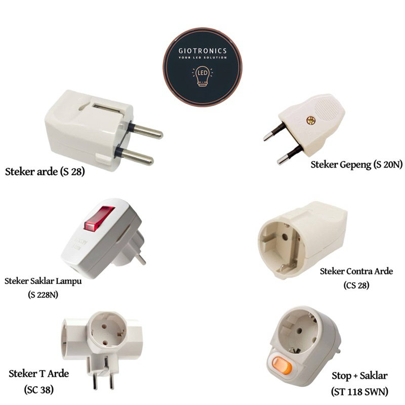 Jual Uticon Steker T Arde/Contra Arde/Arde Bengkok/Steker Saklar Lampu ...