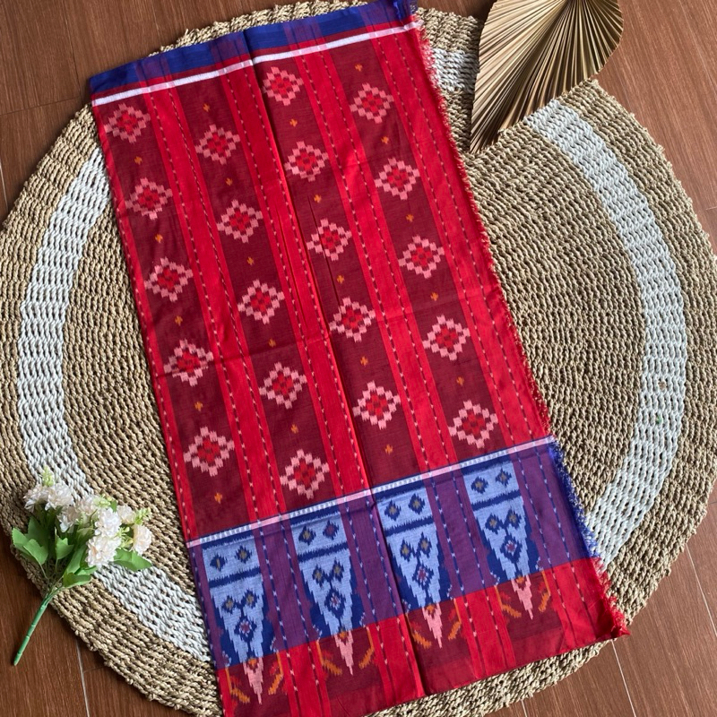 Jual KAIN TENUN ENDEK KHAS BALI MOTIF WAJIK GUNUNG MERAH GRINGSING ...