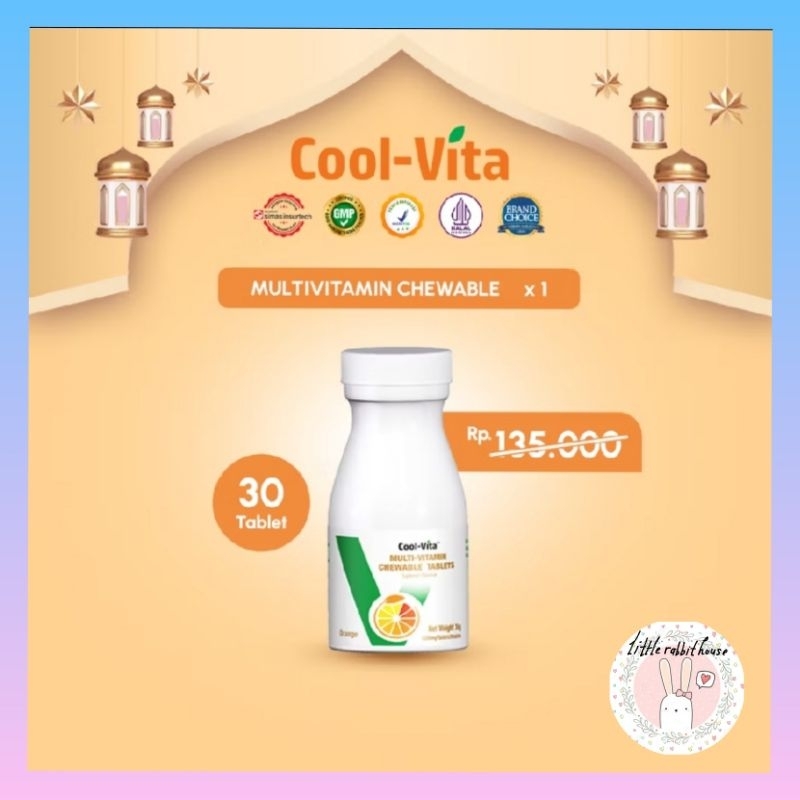Jual READY COOLVITA MULTIVITAMIN CHEWABLE (KUNYAH) TABLET RASA ORANGE JERUK SUPLEMEN VITAMIN ...