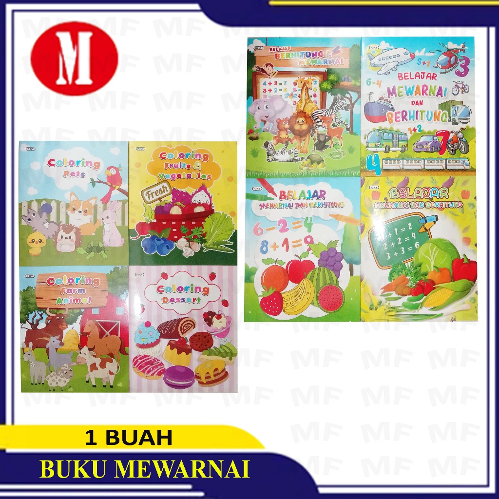 Jual Buku Mewarnai/ Buku Mewarnai dan Berhitung | Shopee Indonesia