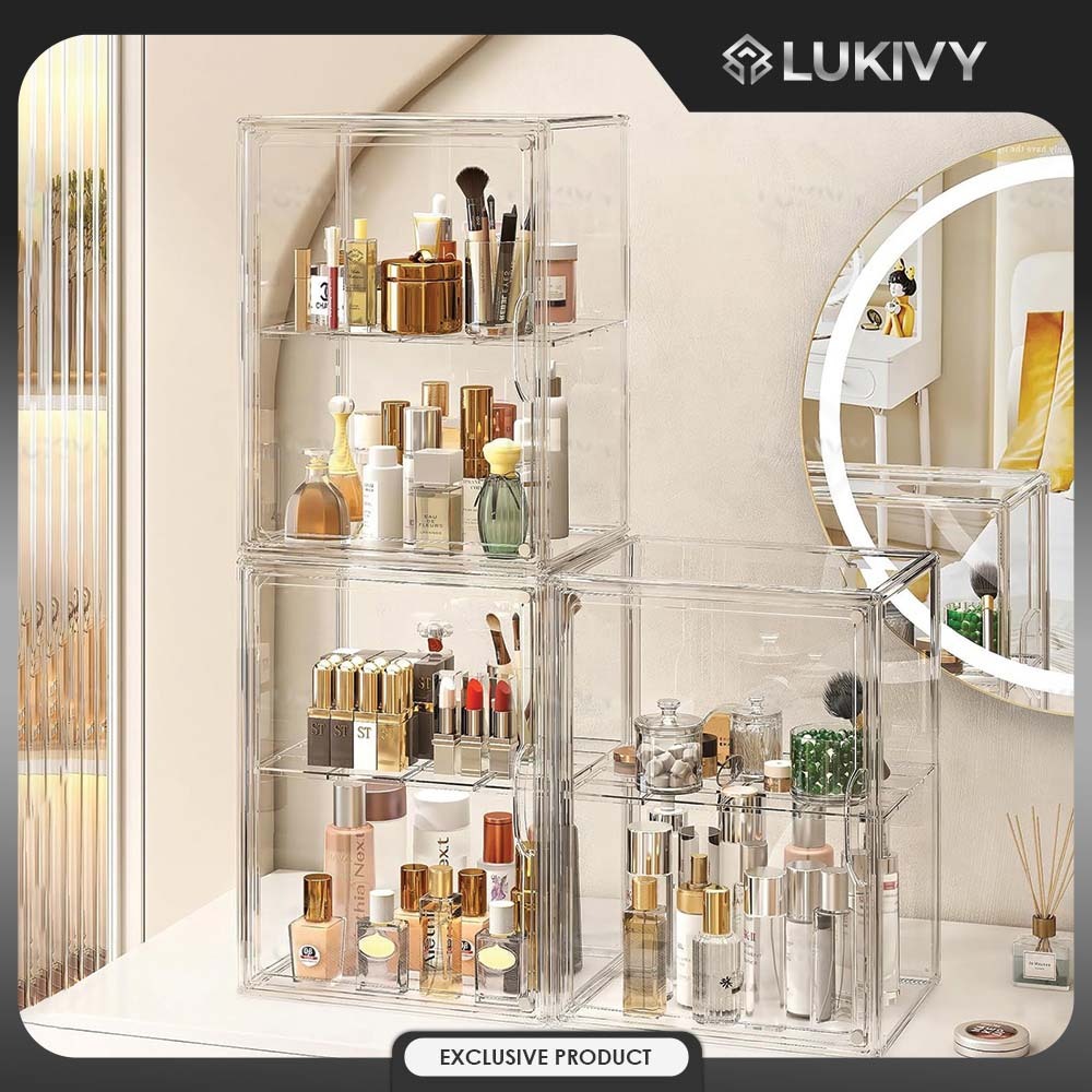 Jual Storage Akrilik Transparan Rak Kotak Tempat Figure Kosmetik ...