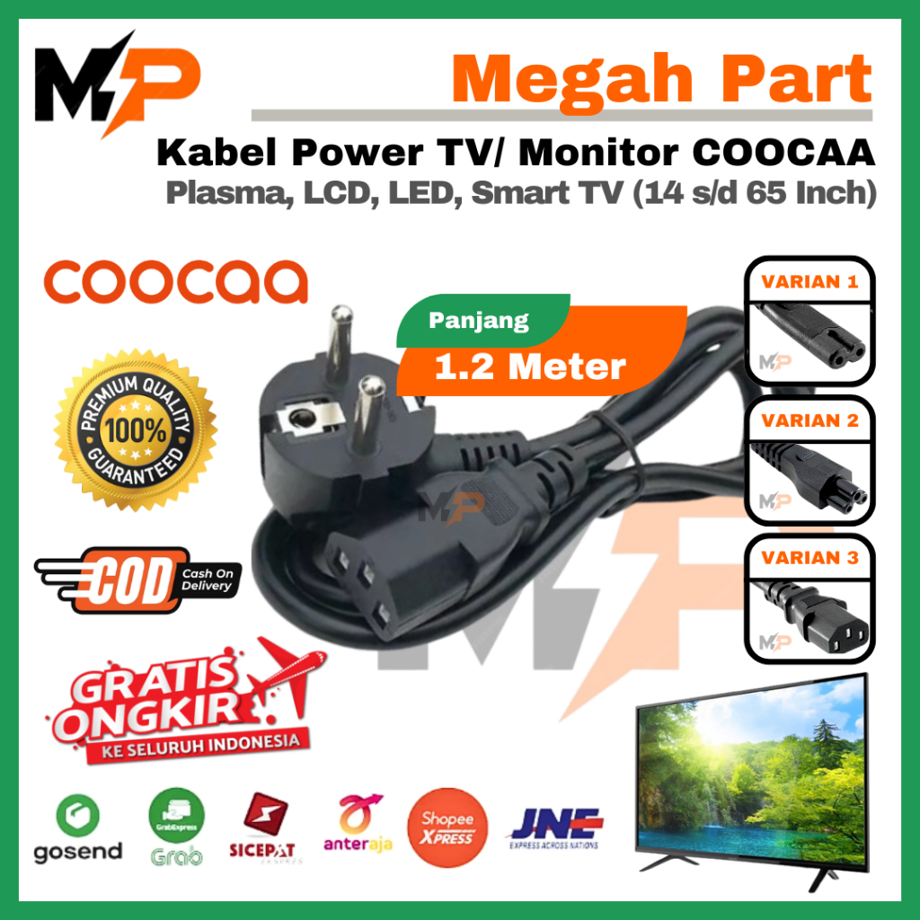 Jual KABEL LISTRIK TV COOCAA LCD LED PLASMA | COK KABEL TV LCD COOCAA ...