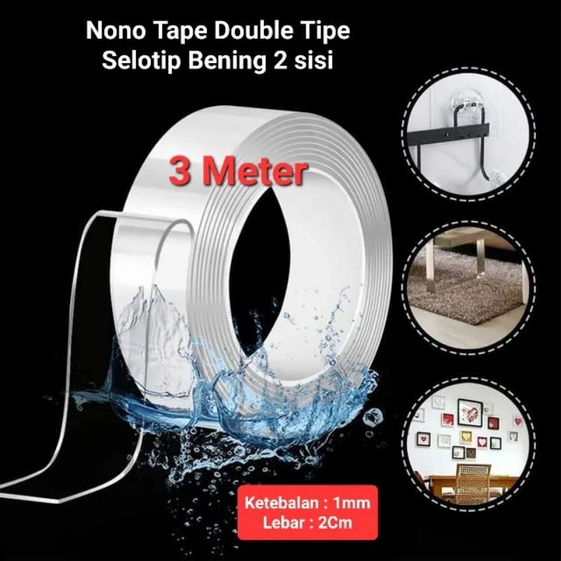 Jual [isi Paket 1PCS ] Double Tipe isolatip isolasi Bening 2 sisi Meter ...