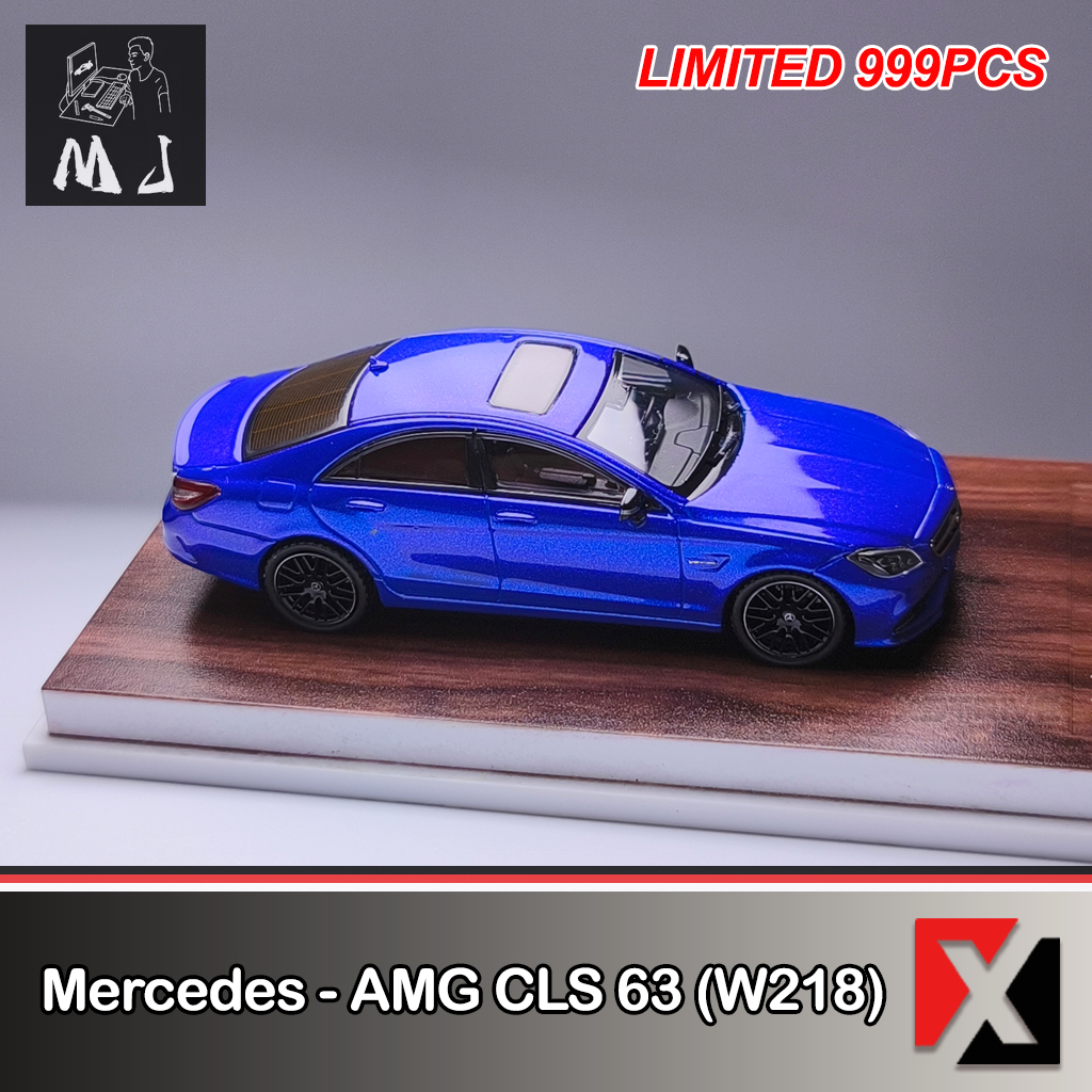 Jual MJ 1:64 Mercedes-AMG CLS 63 (W218) Facelift Blue Rolling Wheel ...