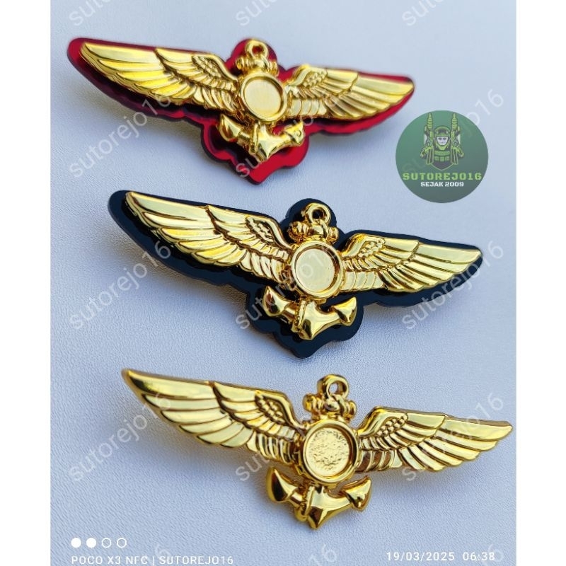 Jual brevet brivet brefet wings penerbang tni al penerbal angkutan crew ...