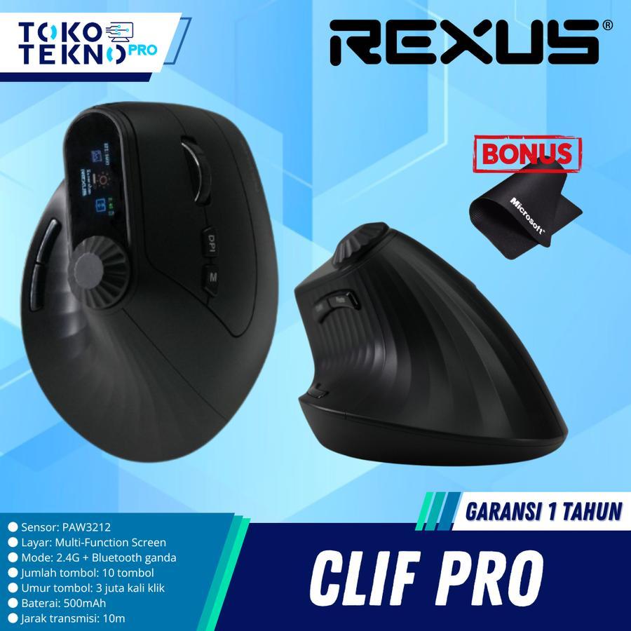 Jual Rexus Clif Pro QV280 / QV-280 Mouse Office Ergonomic Vertical ...