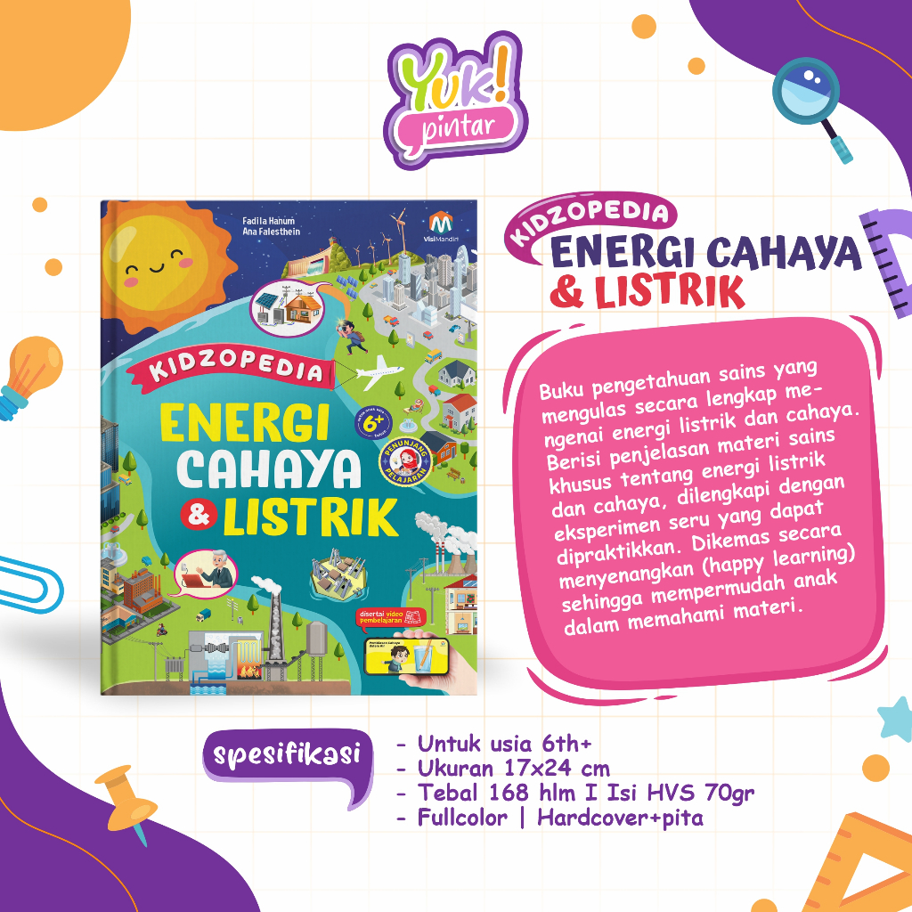 Jual Ziyadbooks Official buku ensiklopedia anak Kidzopedia Energi Cahaya dan Listrik bacaan ...