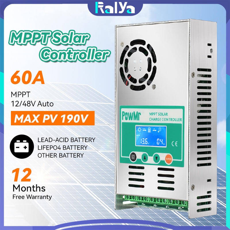 Jual MPPT 60A Baterai Pengontrol Pengisi Daya Surya 12V / 24V / 36V / 48V Pengontrol Surya ...