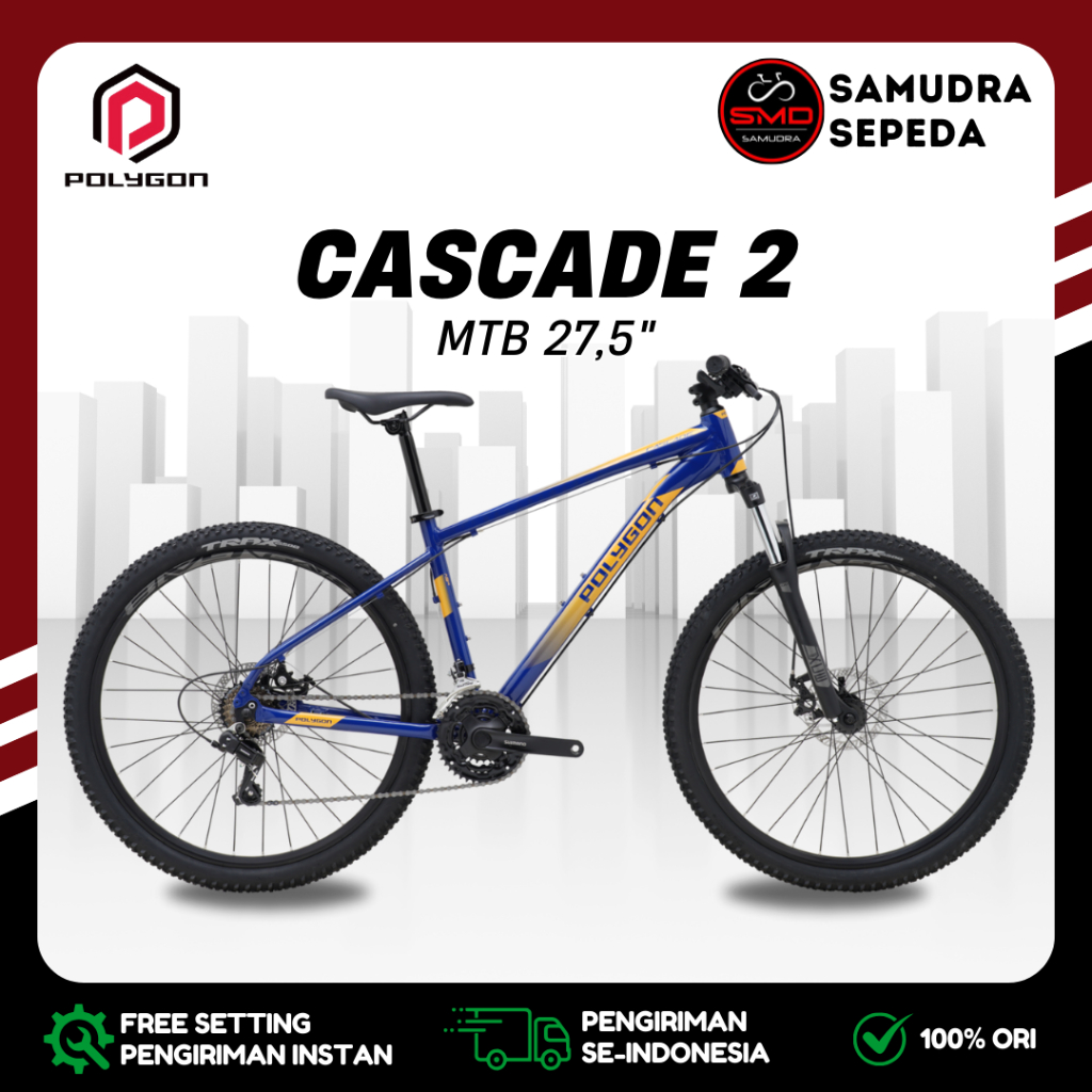 Jual Sepeda Gunung MTB 27.5 Polygon Cascade 2 Alloy Shimano 7sp Murah BDG | Shopee Indonesia