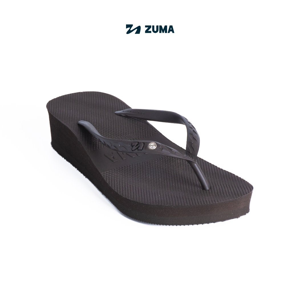 Jual Zuma Women Tiffany 10 Chesnut Sandal Jepit Wanita Wedges Karet ...