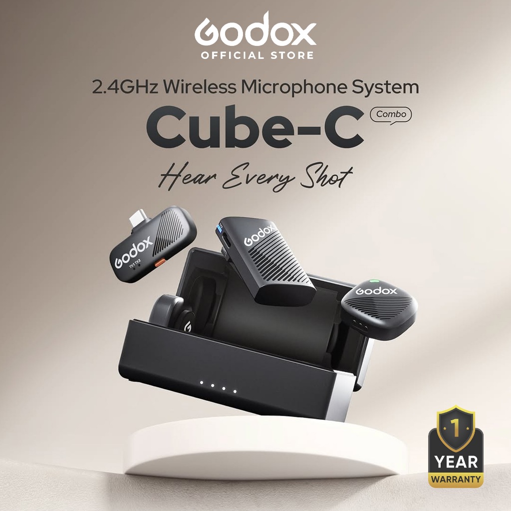 Jual Godox CUBE C Wireless Microphone CUBE-C Mic Wireless for Camera ...