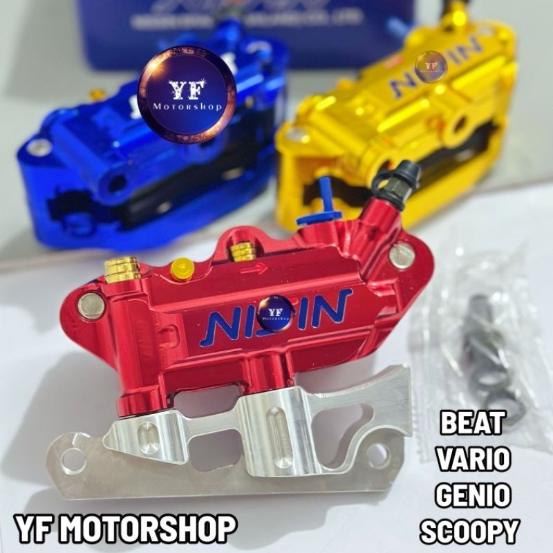 Jual Kaliper + breket Depan monoblok 4 piston PNP BEAT, VARIO, GENIO, SCOOPY pemakaian disc UK ...