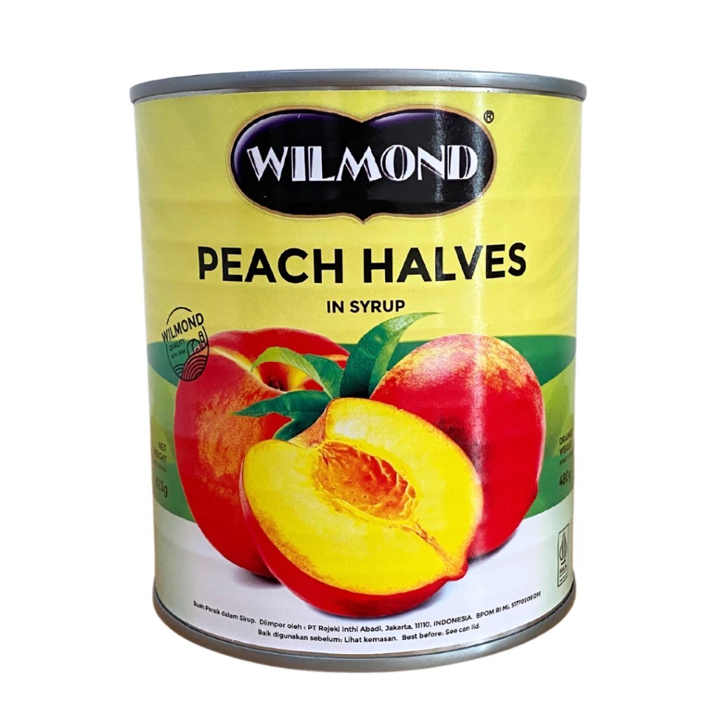 Jual WILMOND Peach Halves in Syrup 825gr – Buah Persik Kaleng 825 gr ...