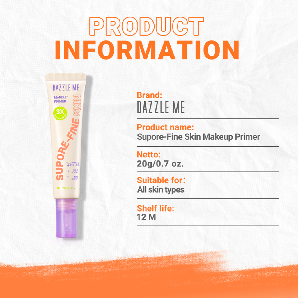 Jual DAZZLE ME Supore-Fine Skin Makeup Primer Hasil Akhir Matte ...