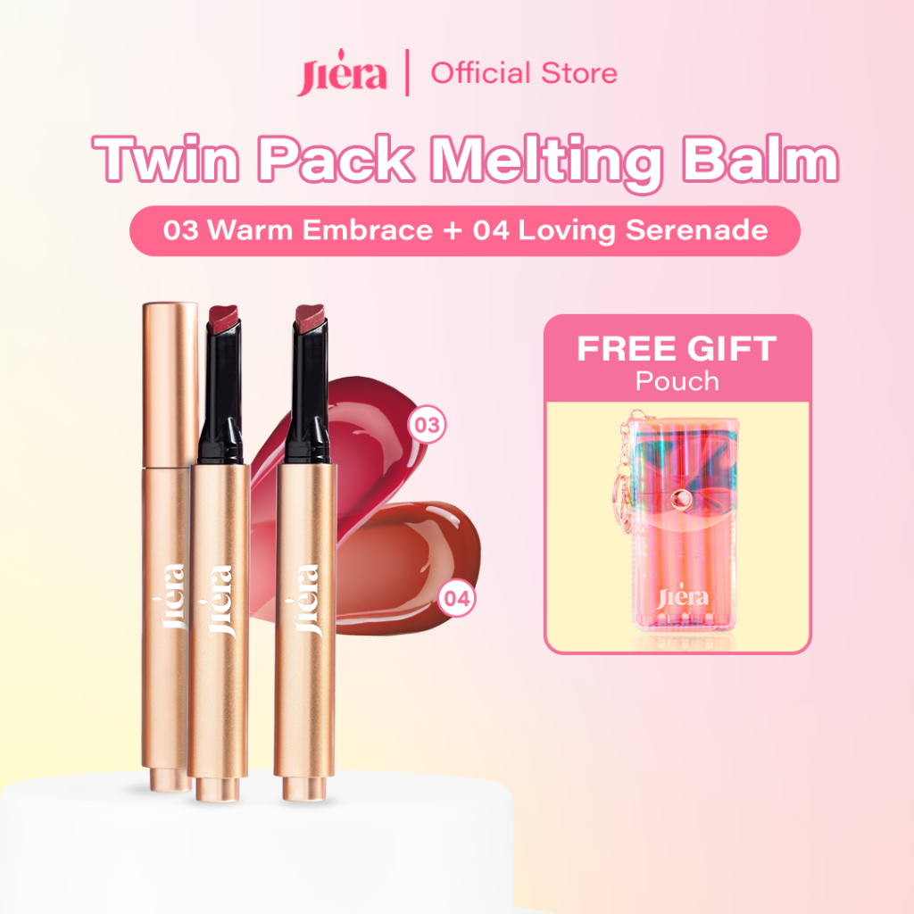 Jual [TWIN PACK FREE POUCH] JIERA Melting Click Balm - Melts My Heart ...