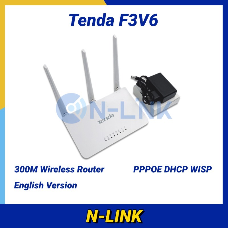 Jual Tenda F3 V6 Router mech WiFi 300Mbps – Bisa PPPoE, DHCP, WISP ...