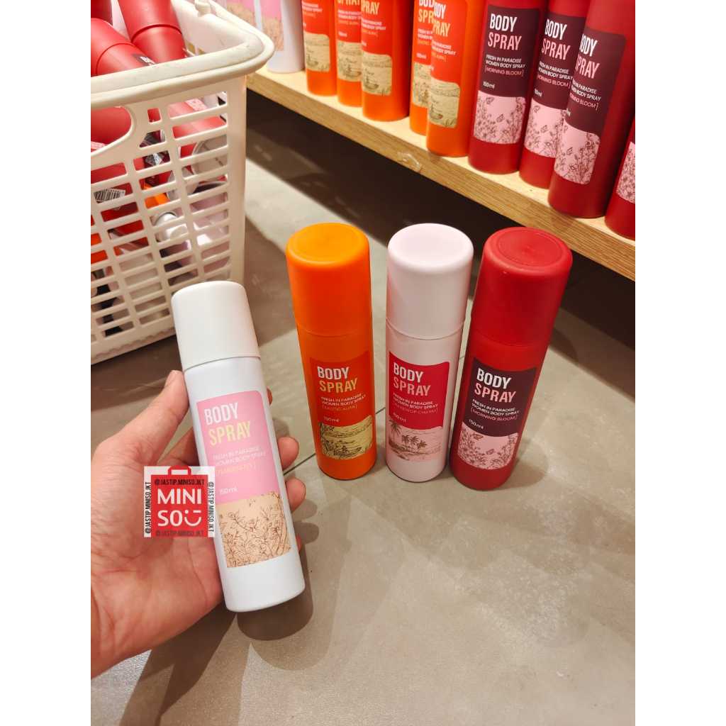 Jual MINISO Women Body Spray FRESH in PARADISE Series (150ml) MORNING ...