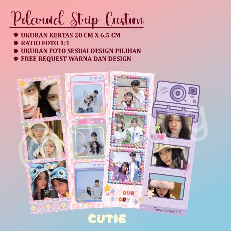 Jual CETAK POLAROID STRIP CUSTOM | READY POLAROID CUSTOM | Shopee Indonesia