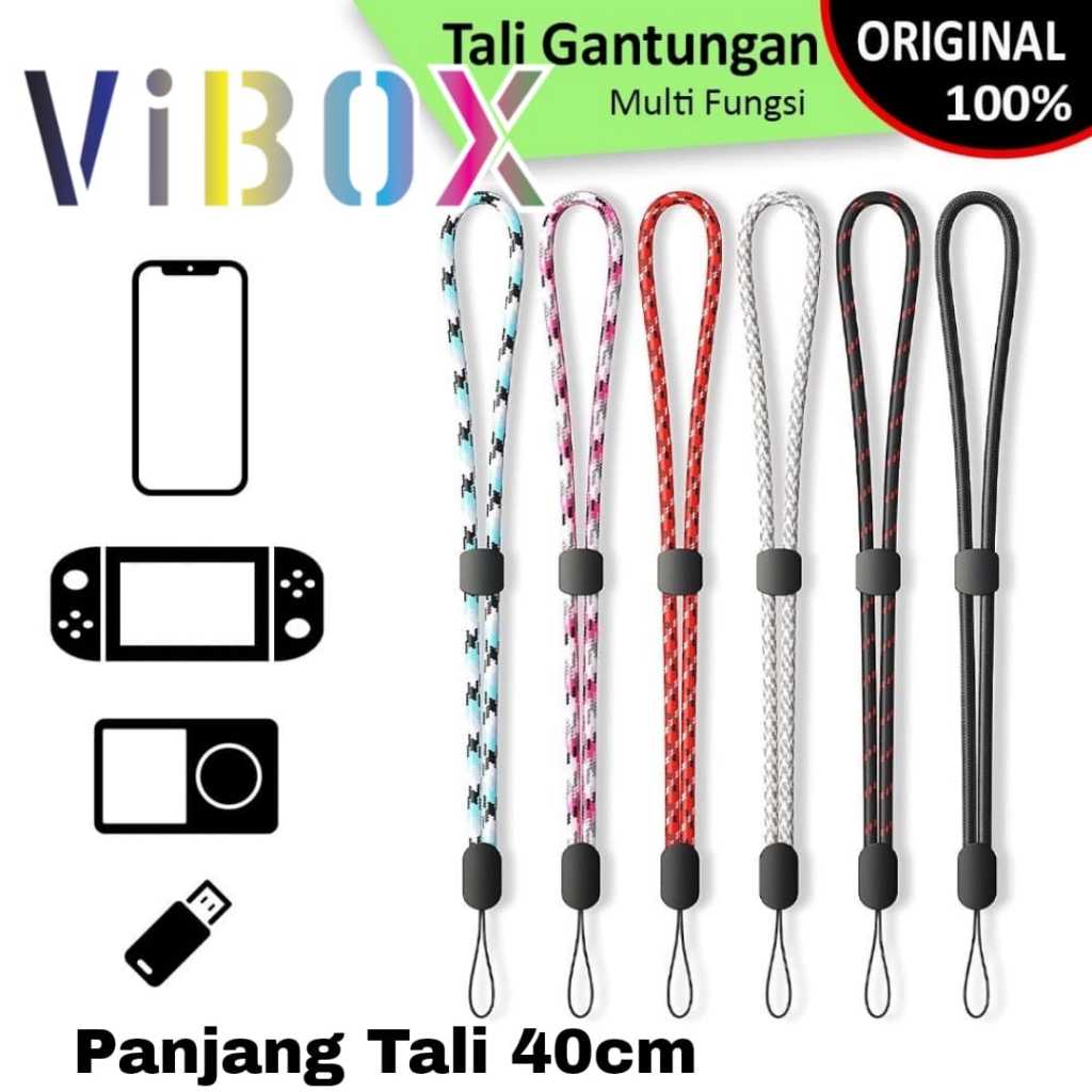 Jual Vibox 40CM Tali Hp Nylon Panjang Gantungan HP Paracord Wrist Strap ...