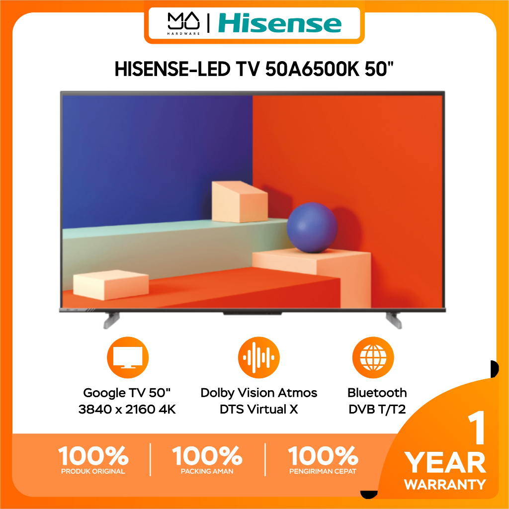 Jual Hisense LED Google TV 50 Inch 50A6500K / 50A6500 4K UHD - Garansi ...