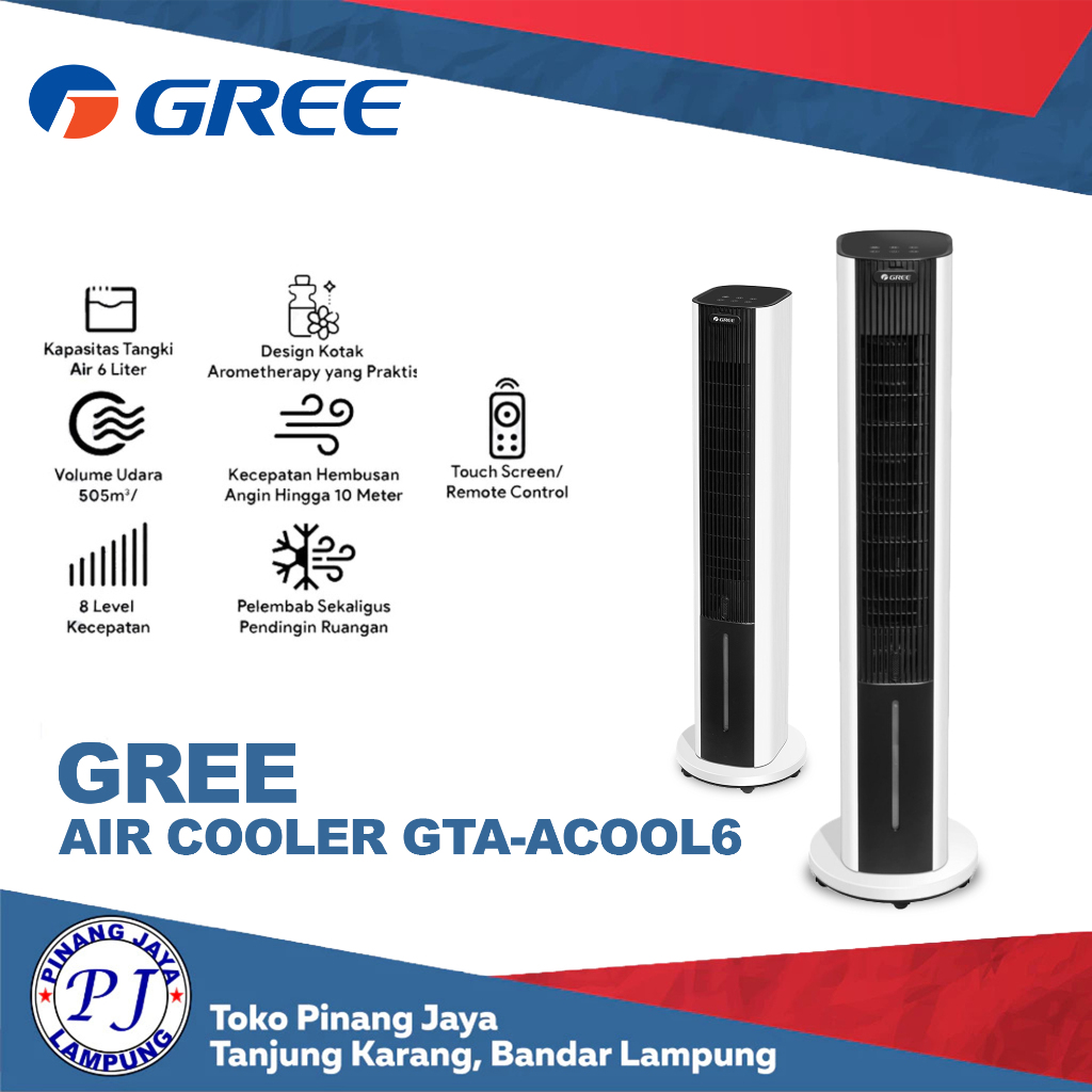 Jual GREE Tower Air Cooler Kapasitas 6L - GTA-ACOOL6 - Tangki 6L | Shopee Indonesia