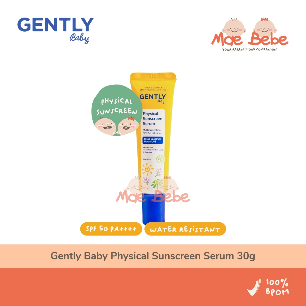 Jual Gently Baby Physical Sunscreen Serum SPF 50 PA++++ Broad Spectrum ...