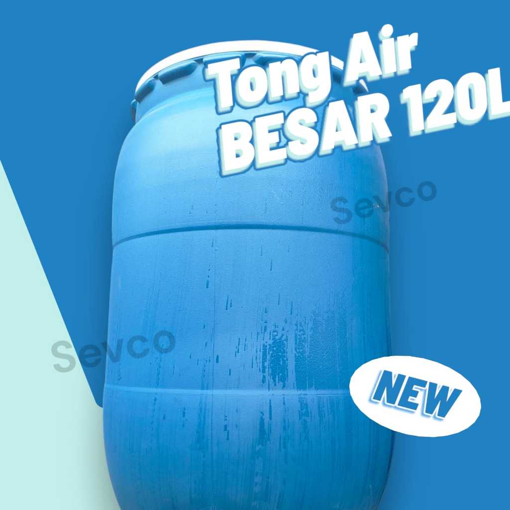 Jual Tong Air Biru Besar 120 L Kiramas 7410/ Gentong Air Penampung Air ...
