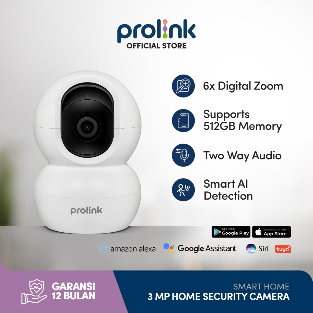 Jual Prolink 3MP 2K Clear HD Smart IP Cam CCTV Wifi Indoor Full HD ...