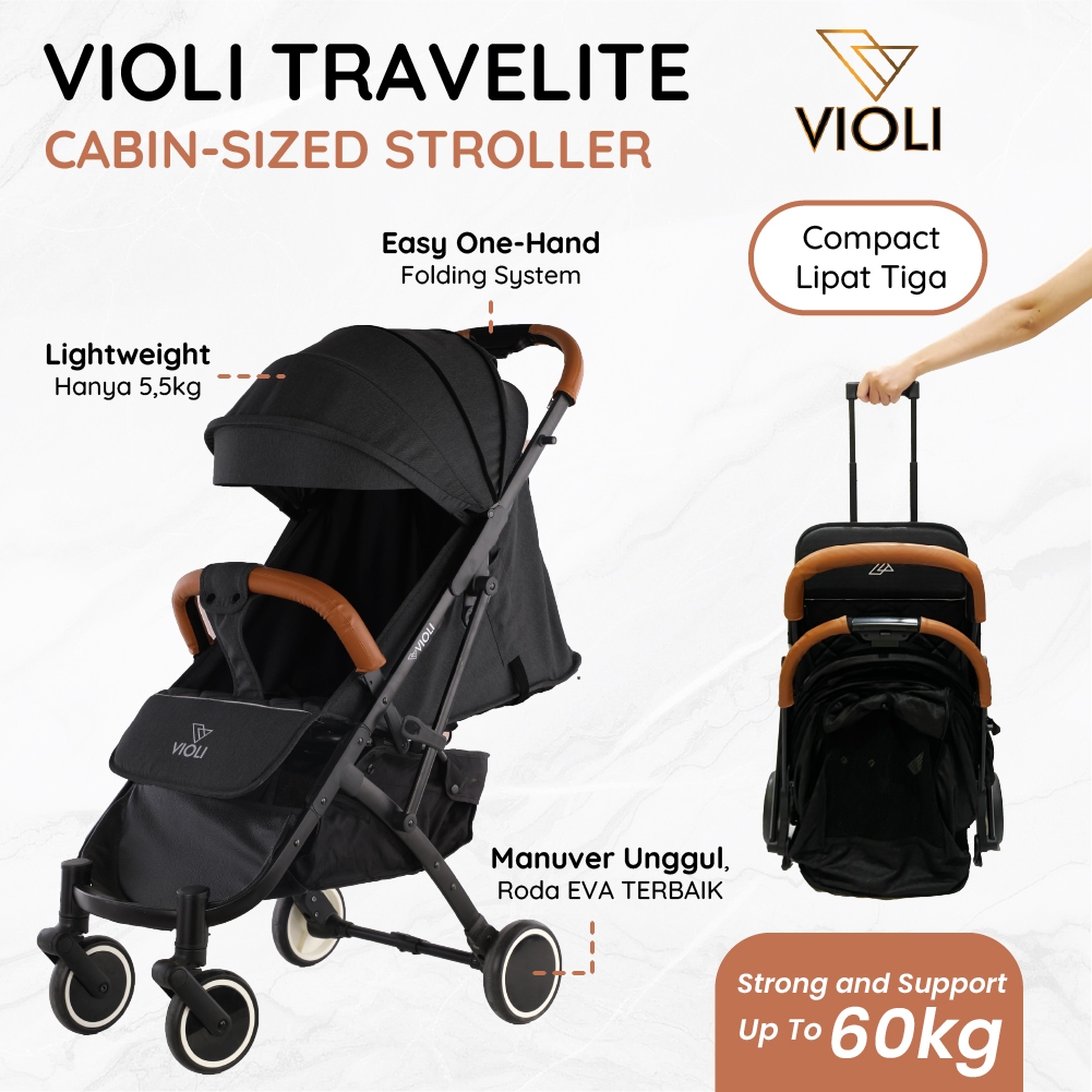 Jual [FREE TRAVEL BAG] Violi Travelite - Stroller Cabin Bayi Anak ...