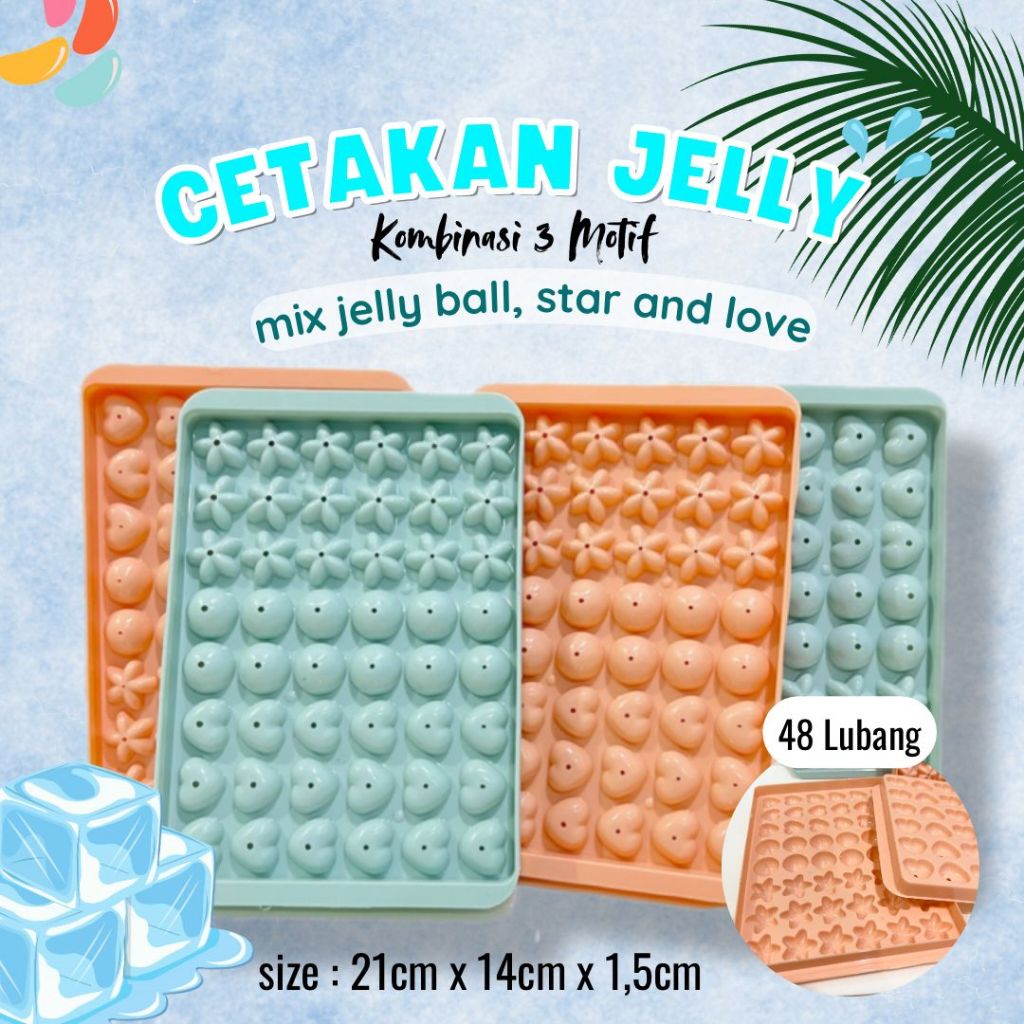 Jual AZ CETAKAN JELLY KOMBINASI MIX 3 MOTIF CETAKAN PUDING ES BATU 48 ...